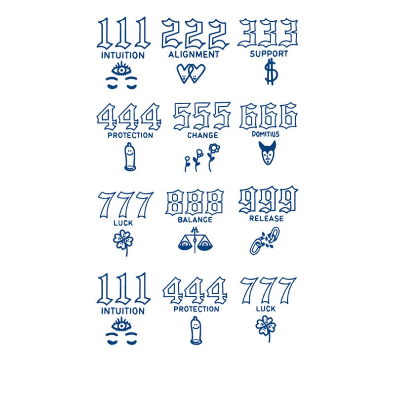 Angel Numbers Jagua Tattoo Set – Inkbee Store